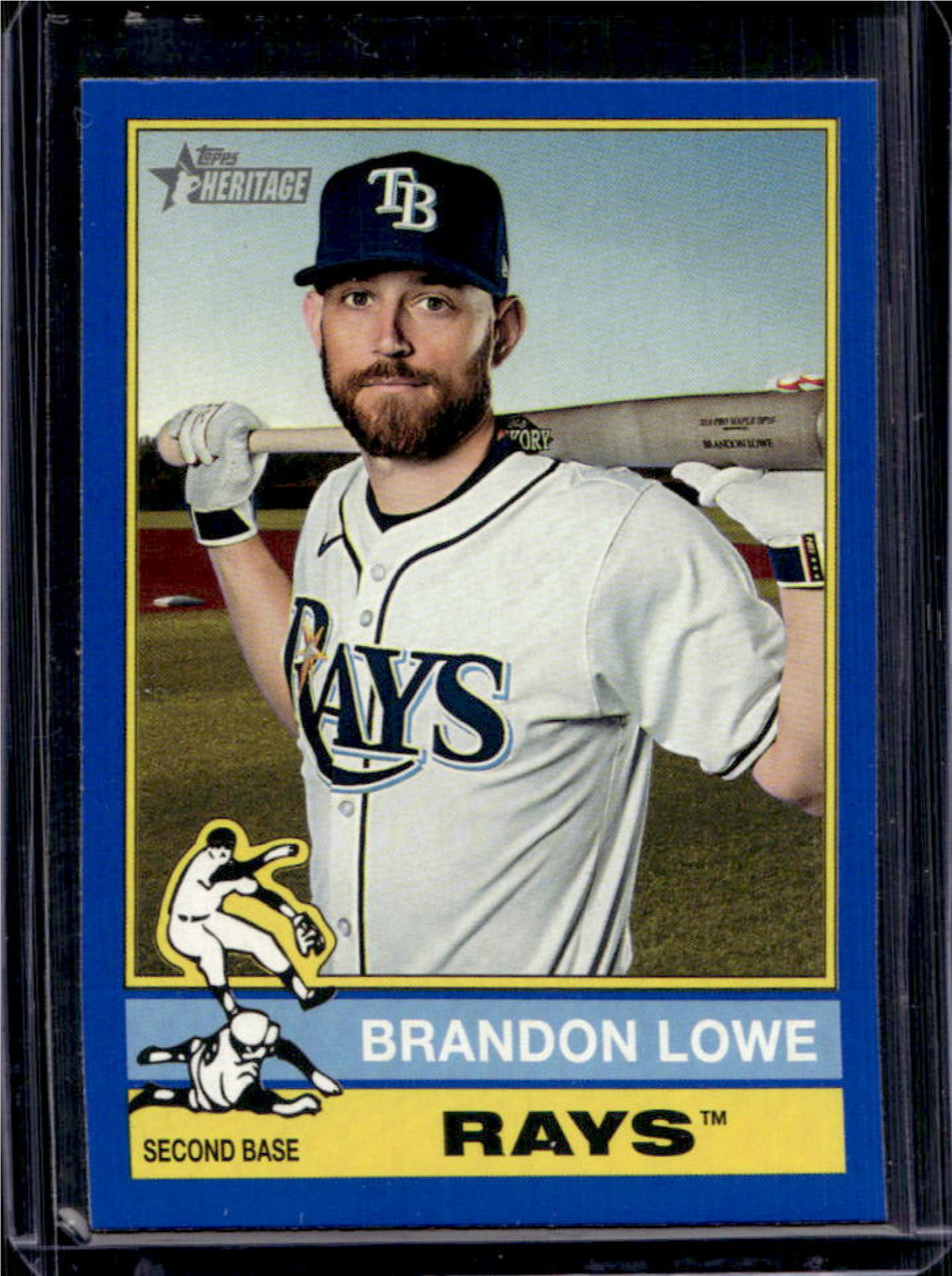 Brandon Lowe 2025 Topps Heritage #488 Dark Blue Border Price Guide ...