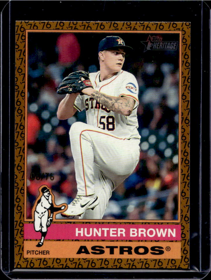 Hunter Brown 2025 Topps Heritage #428 Color of the Year /76 Price Guide ...