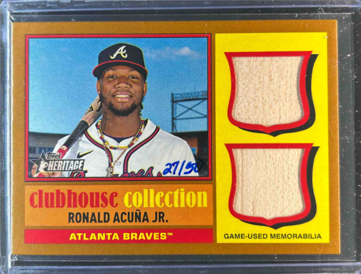 Ronald Acuna Jr. 2025 Topps Heritage #CCSDR-RA Clubhouse Collection ...