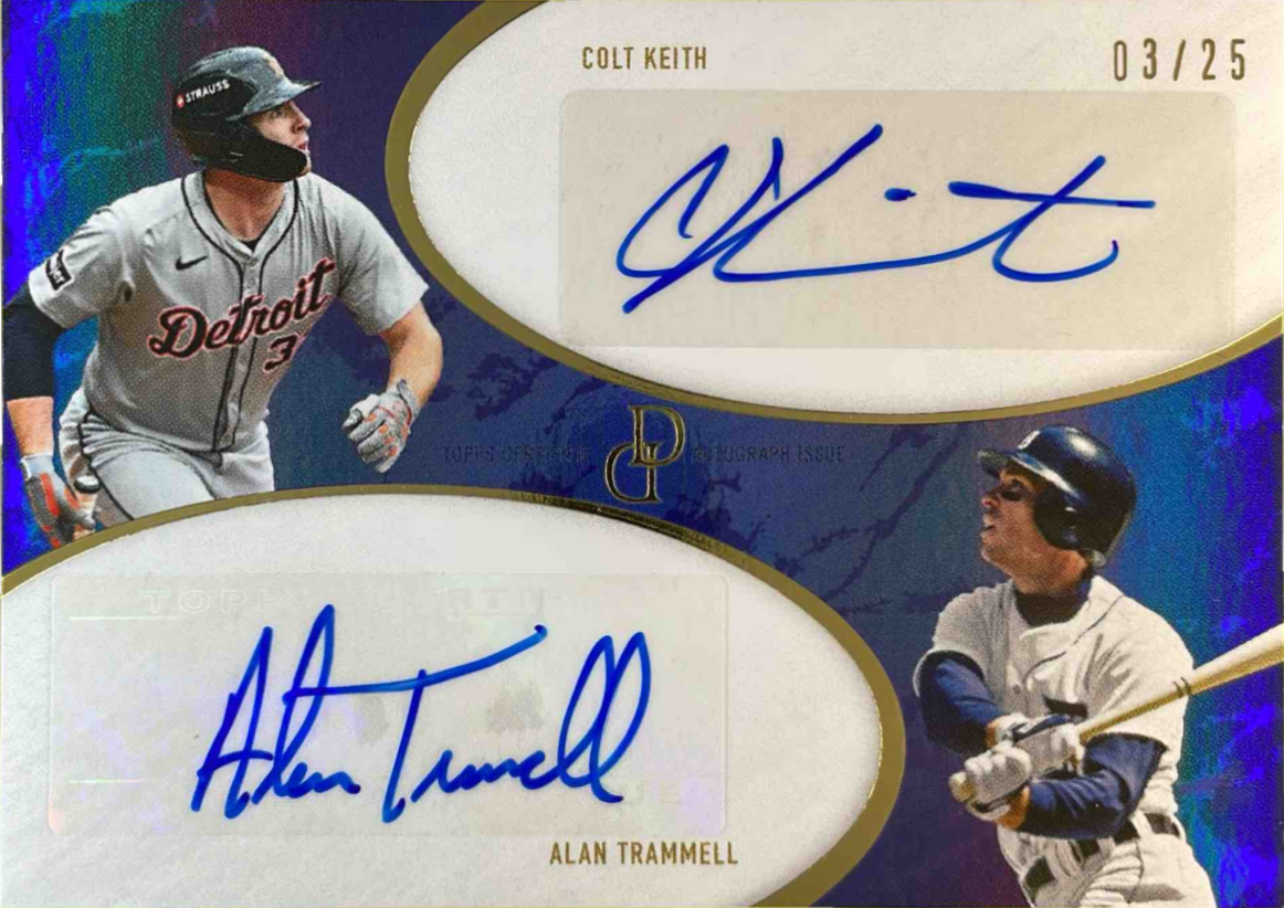 Alan Trammell / Colt Keith 2025 Topps Dynamic Duals #30D Dual ...