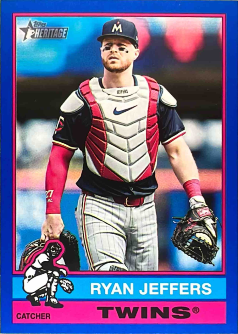 Ryan Jeffers 2025 Topps Heritage #424 Dark Blue Border Price Guide ...