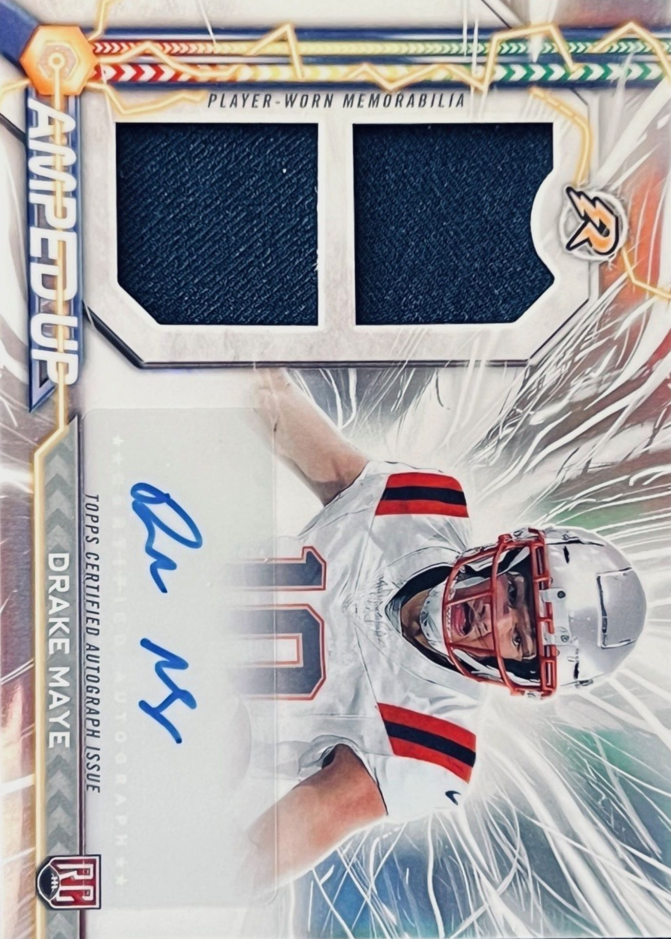 Drake Maye 2024 Topps Resurgence #AU-DM Amped Up Rookie Patch ...