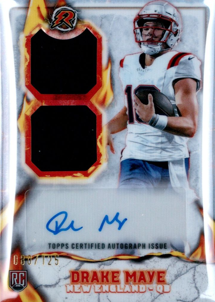 Drake Maye 2024 Topps Resurgence #IPA-DM Ignite Rookie Patch Autographs ...