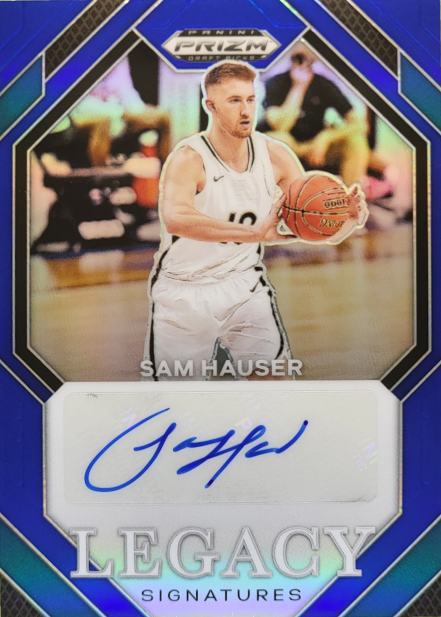 Sam Hauser 2024 Prizm Draft Picks #LS-SAM Legacy Signatures - Blue ...