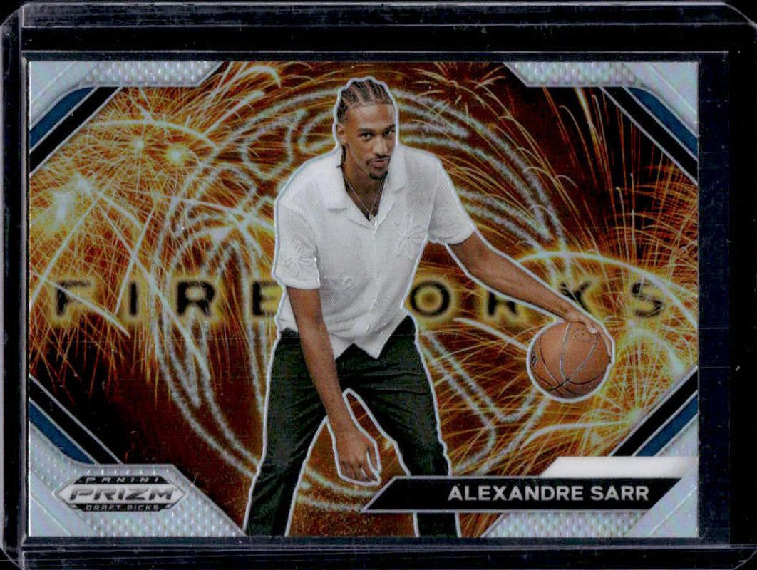 Alexandre Sarr 2024 Prizm Draft Picks #12 Fireworks - Silver Price ...