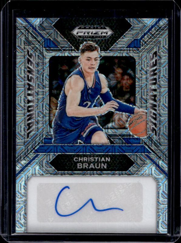 Christian Braun 2024 Prizm Draft Picks #SS-CHB Sensational Signatures ...