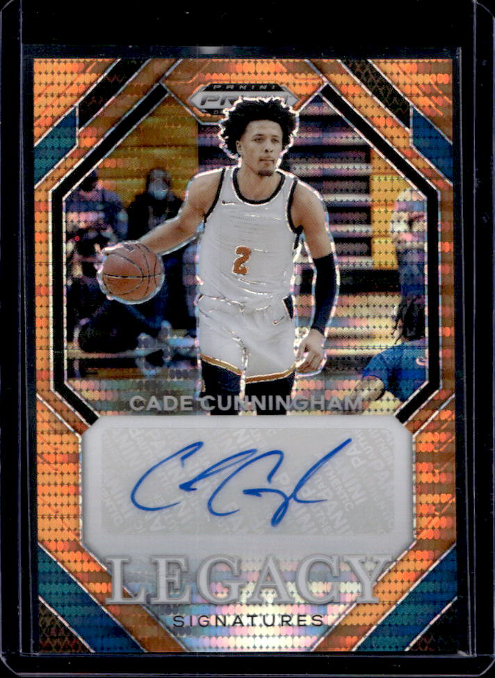 Cade Cunningham 2024 Prizm Draft Picks #14 Legacy Signatures - Orange ...