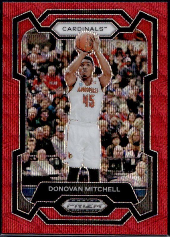 Donovan Mitchell 2024 Prizm Draft Picks #75 Red Wave Price Guide ...