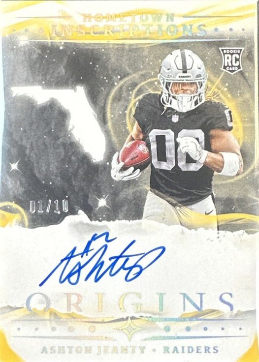 Ashton Jeanty 2025 Origins #HI-4 Hometown Inscriptions - Gold /10 Price ...