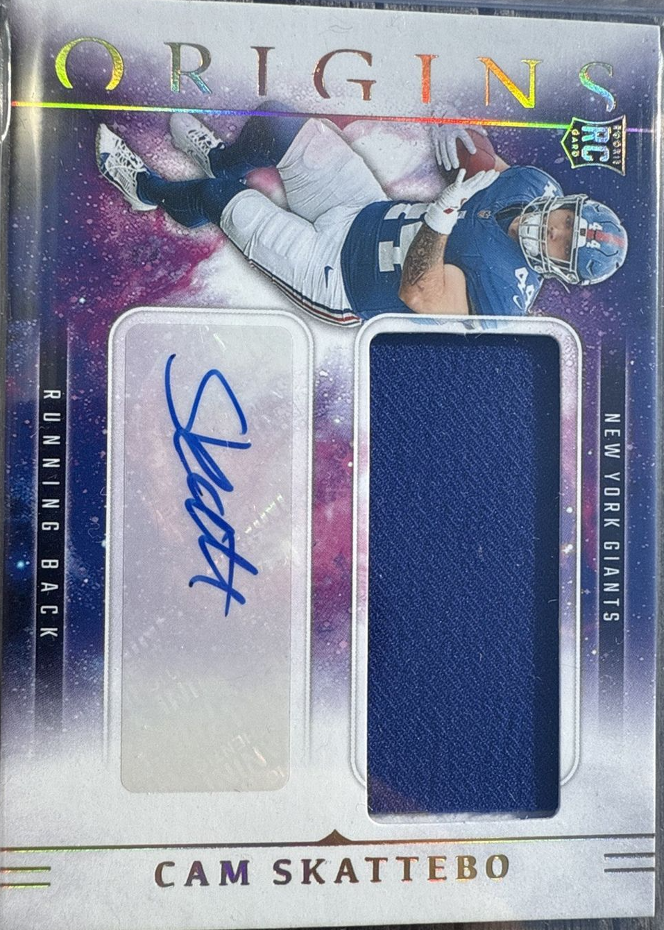 Cam Skattebo 2025 Origins #RJJ-CSO Rookie Jumbo Patch Autographs Price ...