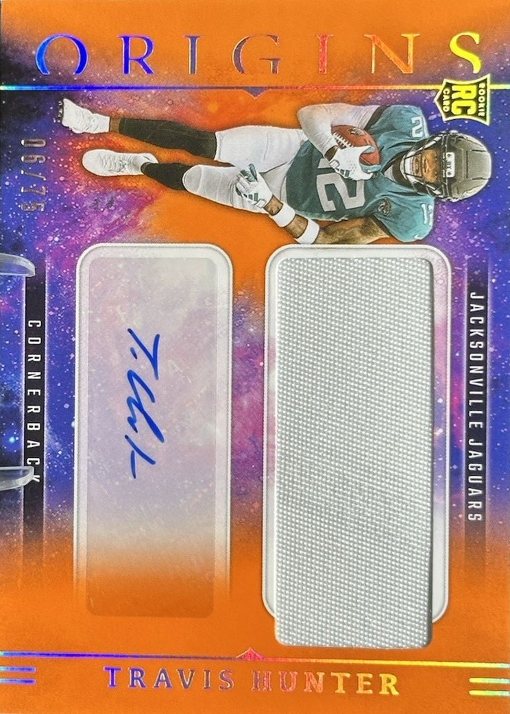 Travis Hunter 2025 Origins #RJJ-THR Rookie Jumbo Patch Autographs ...