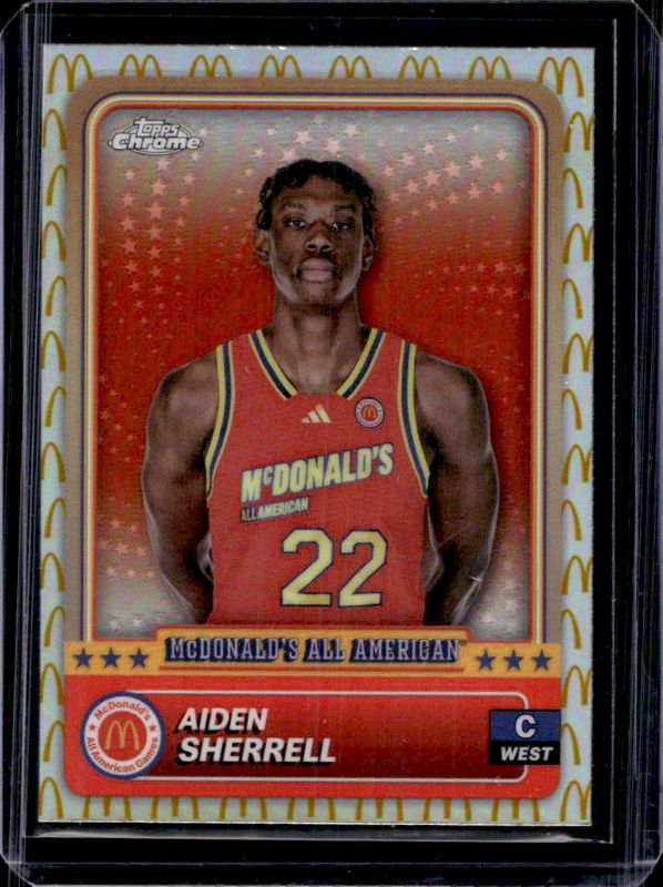 Aiden Sherrell 2024 Topps Chrome McDonald's All-American #92 McDonald's Logo Refractor Price ...