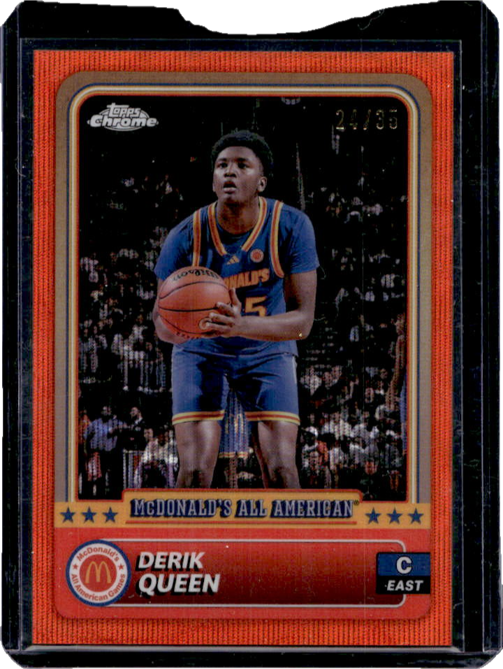 Derik Queen 2024 Topps Chrome McDonald's All-American #32 Orange Wave ...