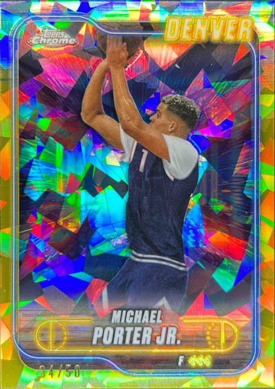 Michael Porter Jr. 2024 Topps Chrome Sapphire Edition #12 Gold /50 ...