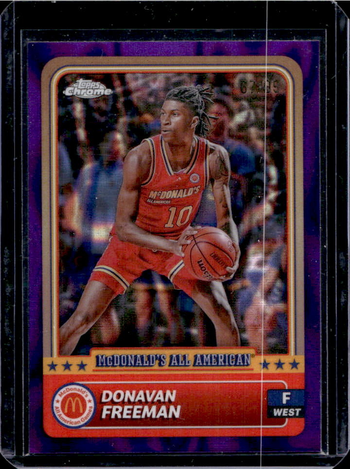 Donavan Freeman 2024 Topps Chrome McDonald's All-American #37 Purple ...