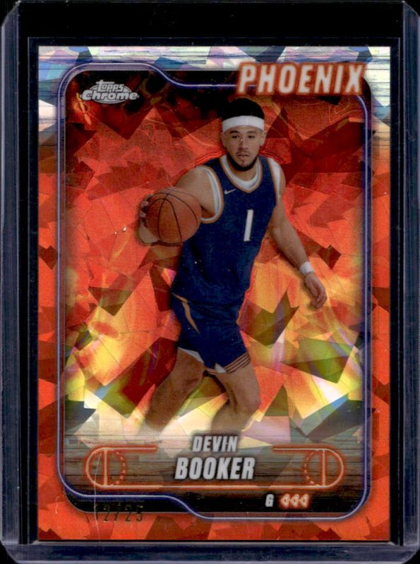 Devin Booker 2024 Topps Chrome Sapphire Edition #164 Orange /25 Price ...