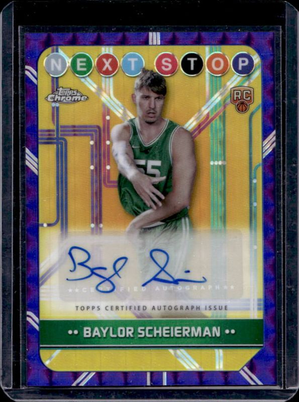 Baylor Scheierman 2024 Topps Chrome #NSS-BS Next Stop Signatures ...