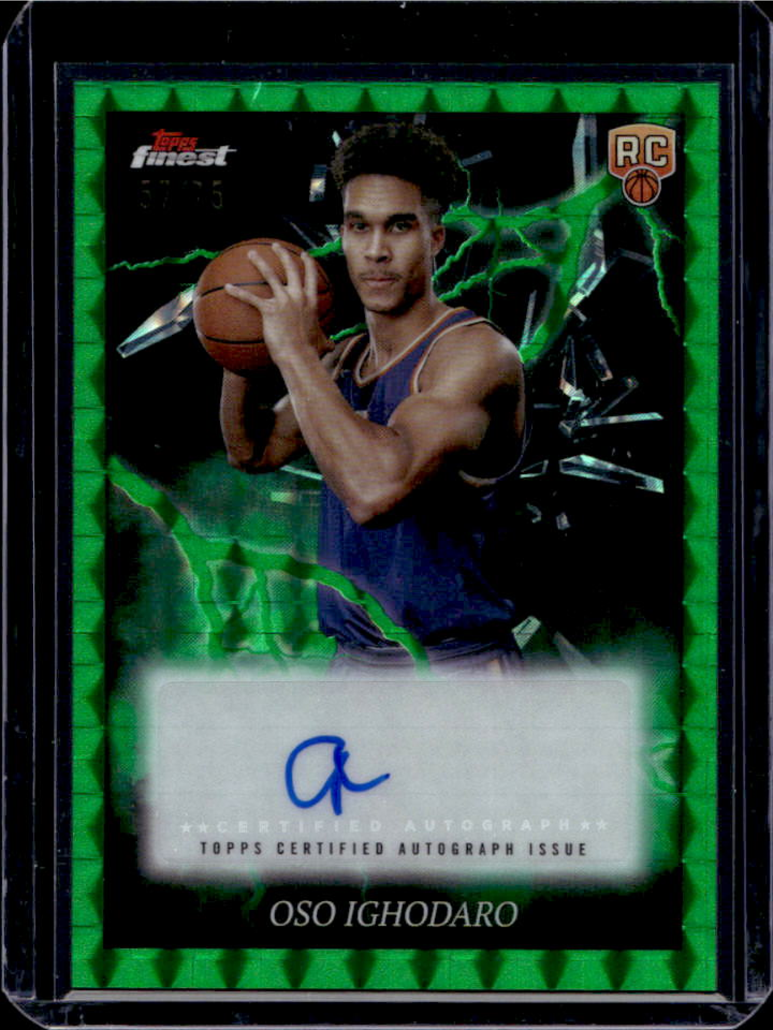 Oso Ighodaro 2024 Topps Finest #ES-OI Electrifying Signatures - Green ...