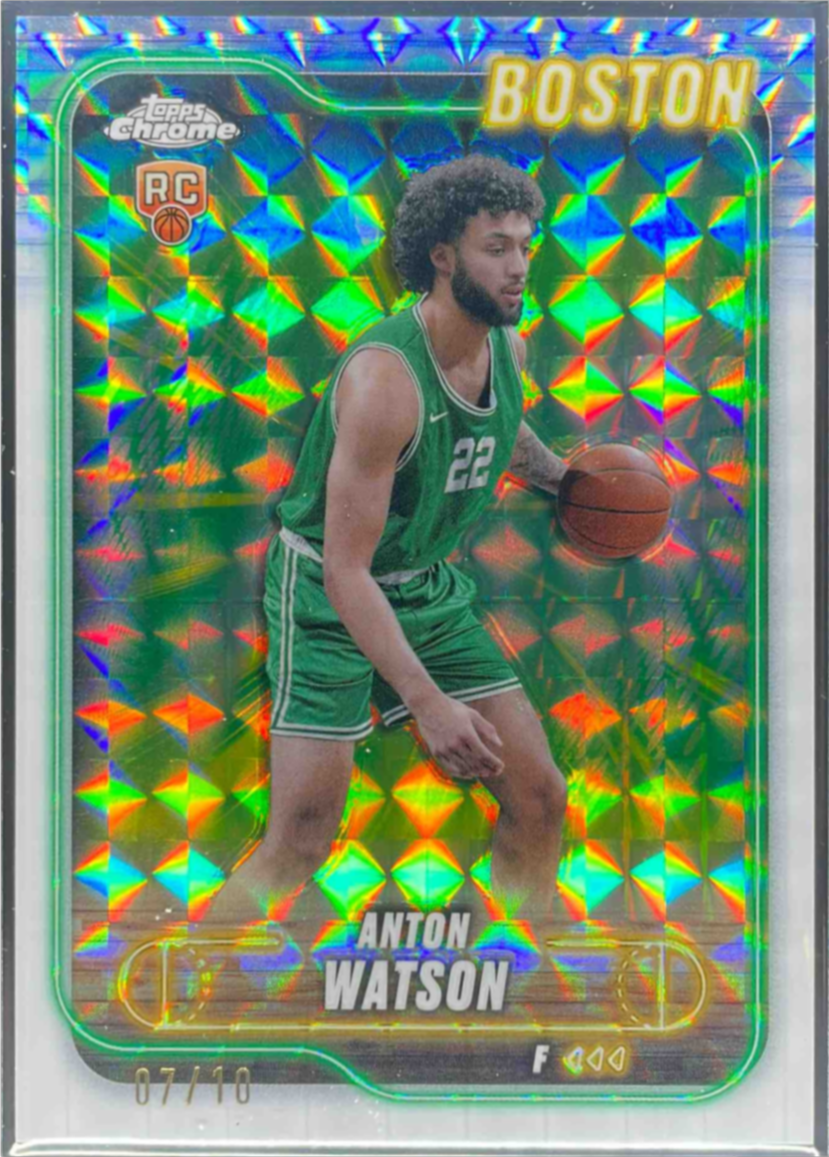 Anton Watson 2024 Topps Chrome #107 White Geometric Refractor /10 Price ...