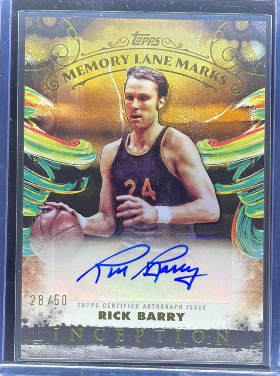 Rick Barry 2024 Topps Inception #MLM-RB Memory Lane Marks - Holo Gold ...