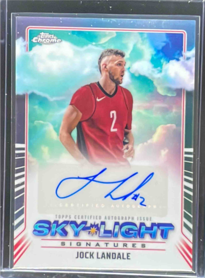 Jock Landale 2024 Topps Chrome #SLS-JLA Sky Light Signatures Price ...
