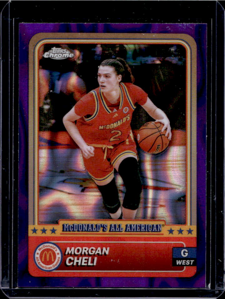 Morgan Cheli 2024 Topps Chrome McDonald's All-American #16 Purple Lava ...