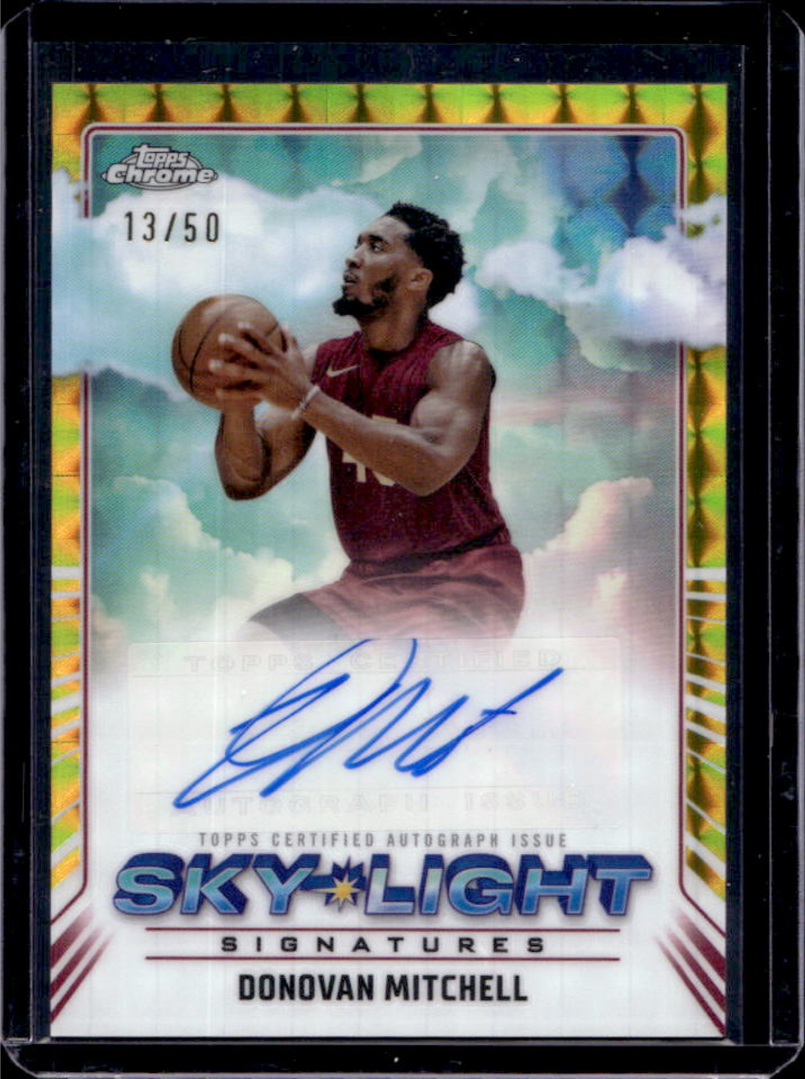 Donovan Mitchell 2024 Topps Chrome #SLS-DM Sky Light Signatures - Gold ...