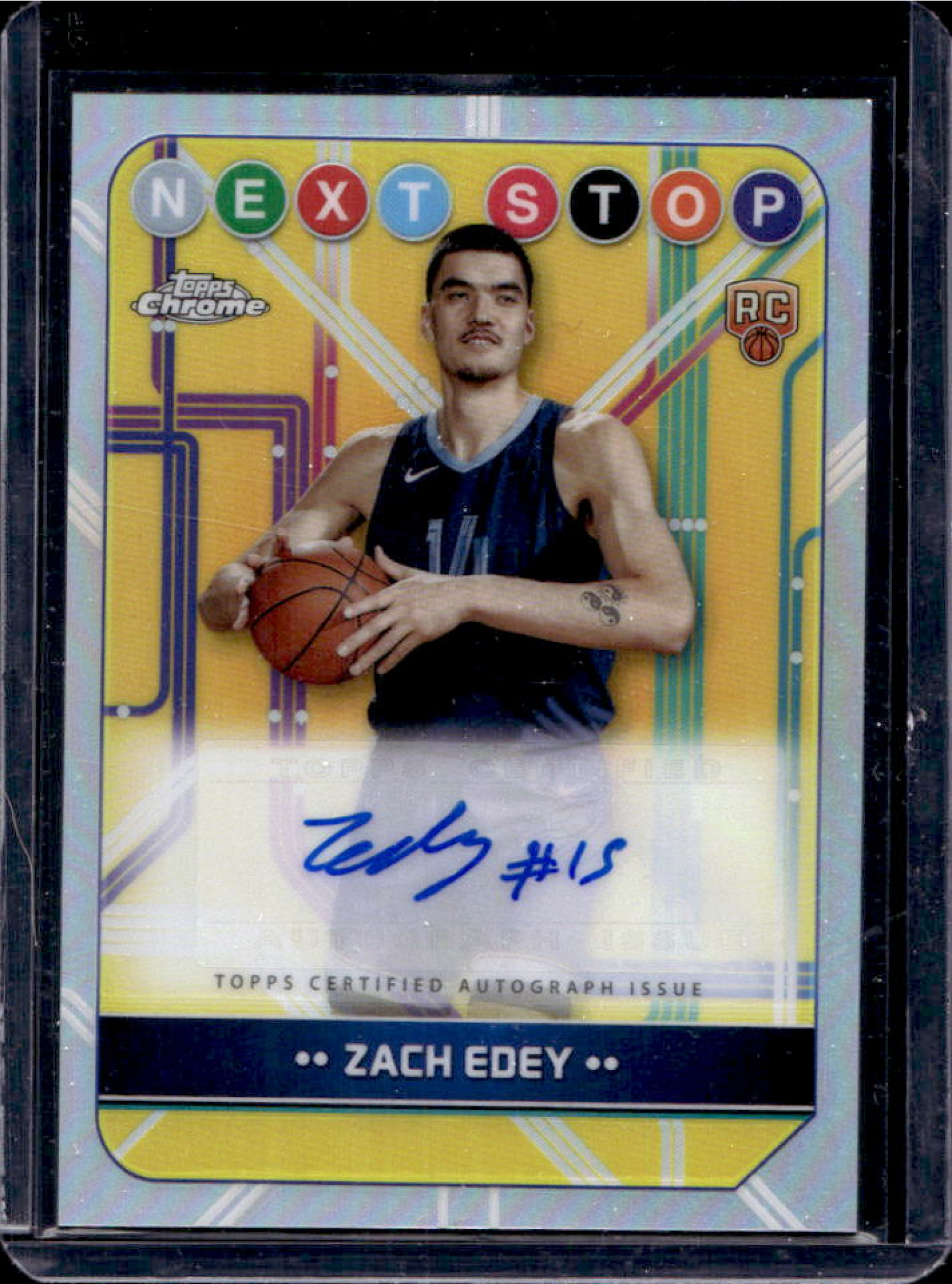 Zach Edey 2024 Topps Chrome #NSS-ZE Next Stop Signatures - Refractor ...
