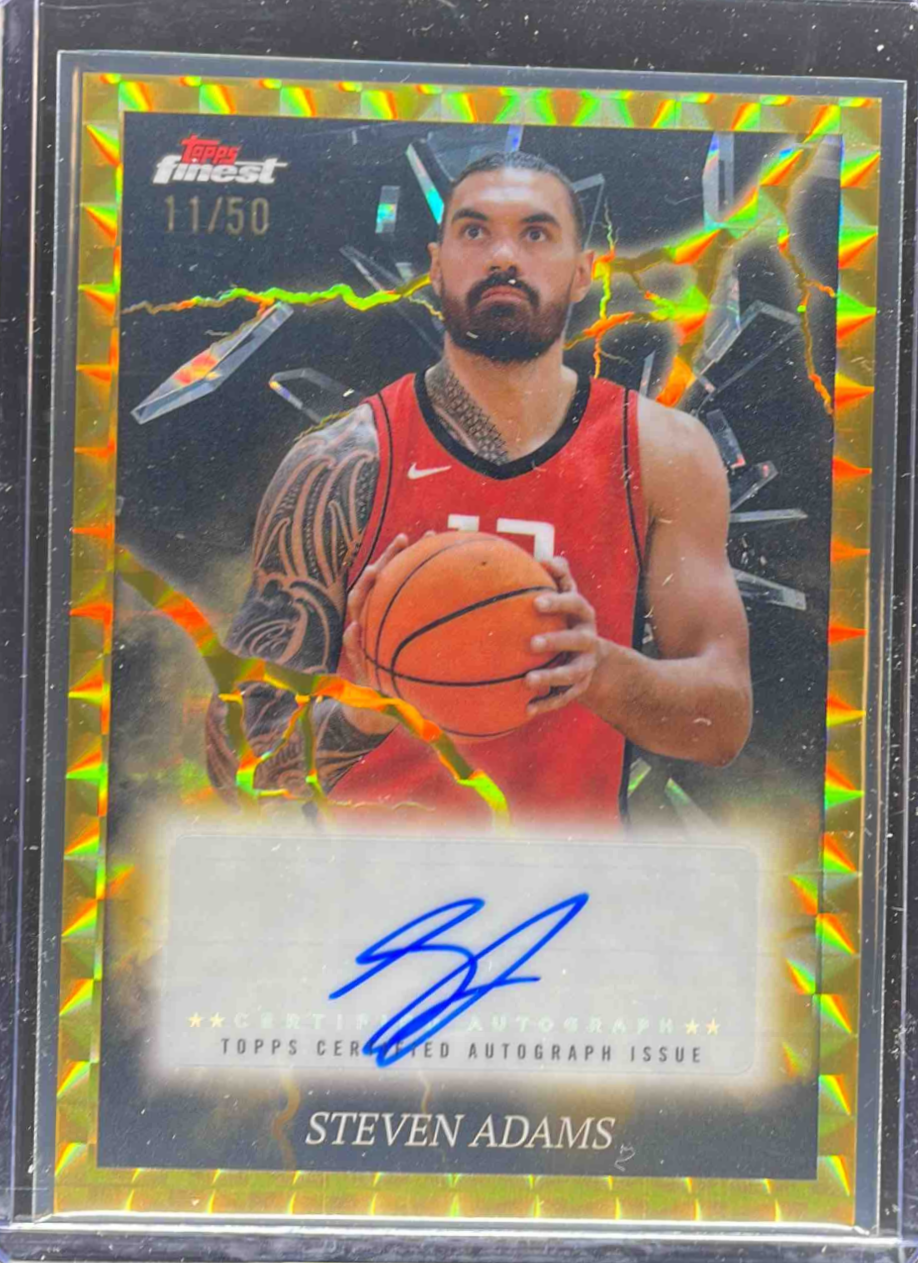 Steven Adams 2024 Topps Finest #ES-SA Electrifying Signatures - Gold ...