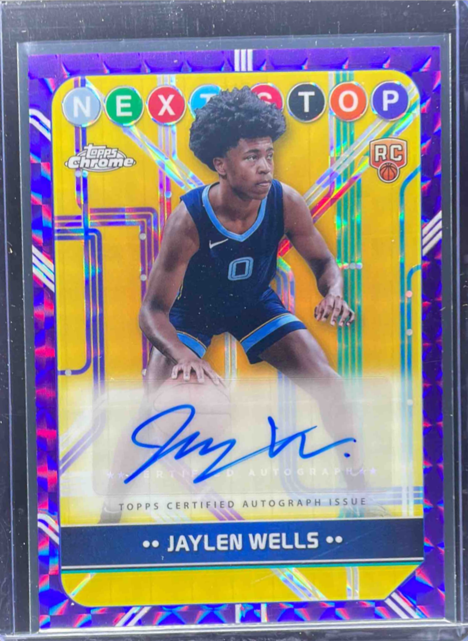 Jaylen Wells 2024 Topps Chrome #NSS-JW Next Stop Signatures - Purple ...