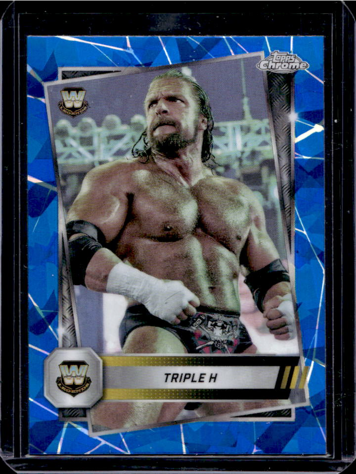 Triple H 2025 Topps Chrome WWE Sapphire Edition #22 Base Chrome Price ...