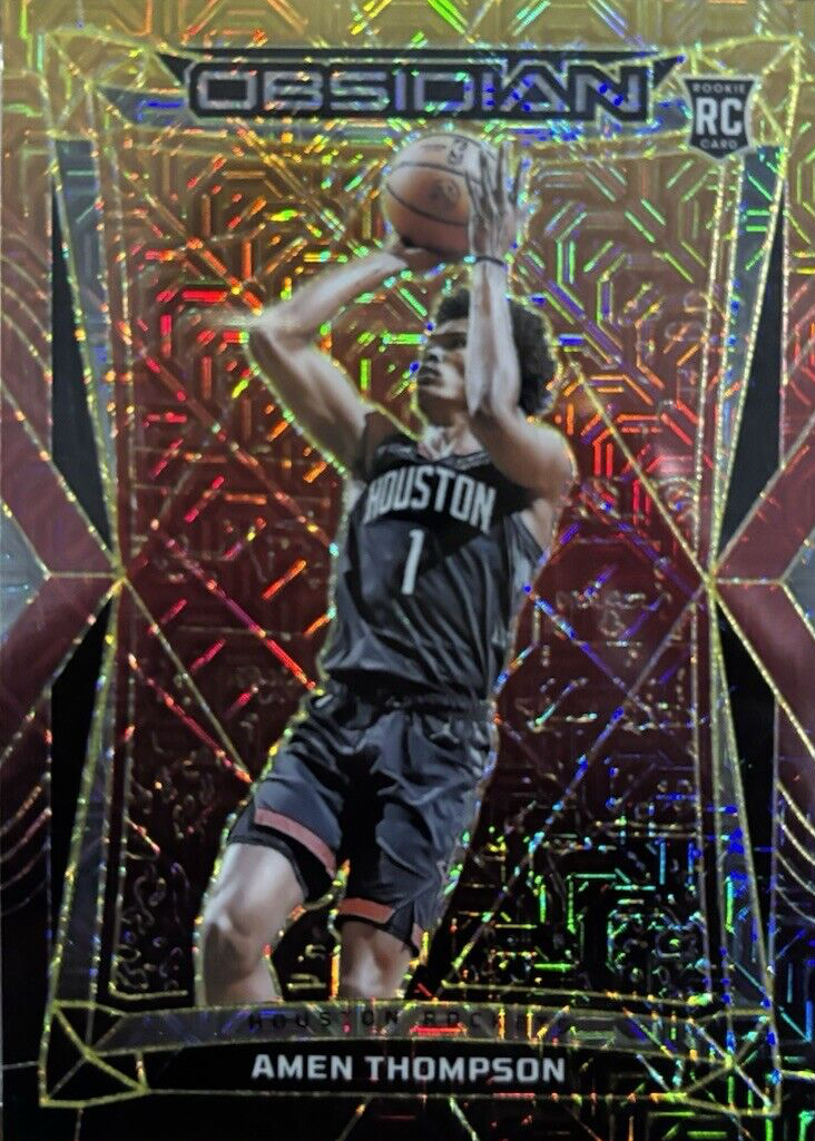 Amen Thompson 2023 Obsidian #179 Electric Etch Molten Mojo /10 Price ...