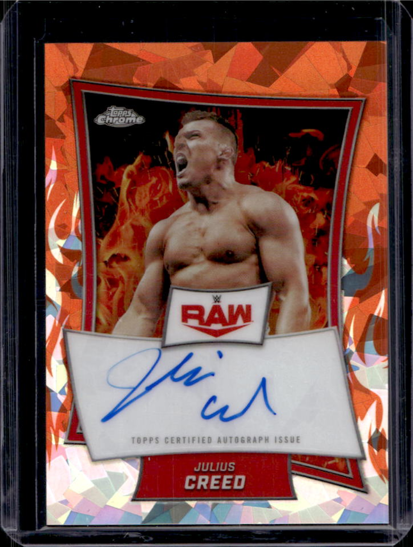 Julius Creed 2025 Topps Chrome WWE Sapphire Edition #RBA-JLS Red Brand ...