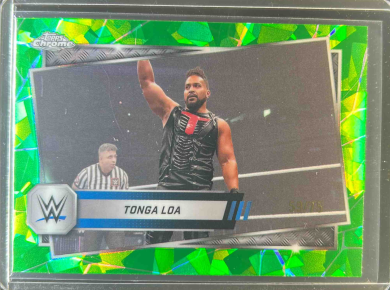 Tonga Loa 2025 Topps Chrome WWE Sapphire Edition #162 Base Chrome ...