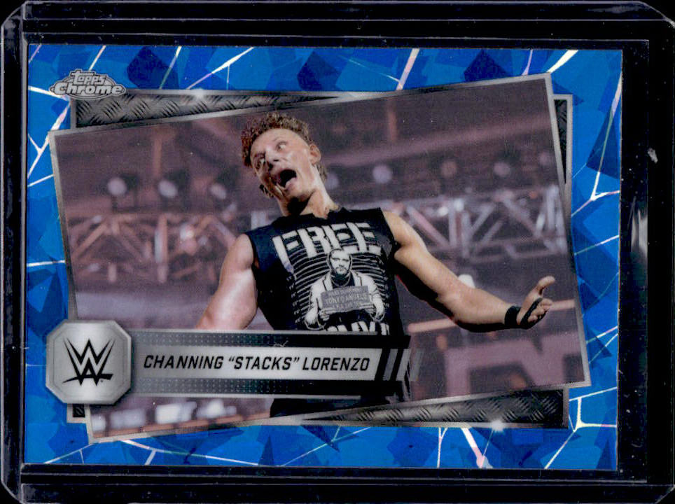 Channing "Stacks" Lorenzo 2025 Topps Chrome WWE Sapphire Edition #181 ...