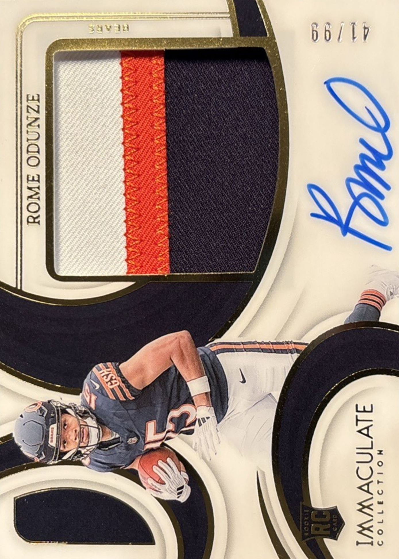 Rome Odunze 2024 Immaculate #PPRA-ROE Premium Patch Rookie Autographs ...