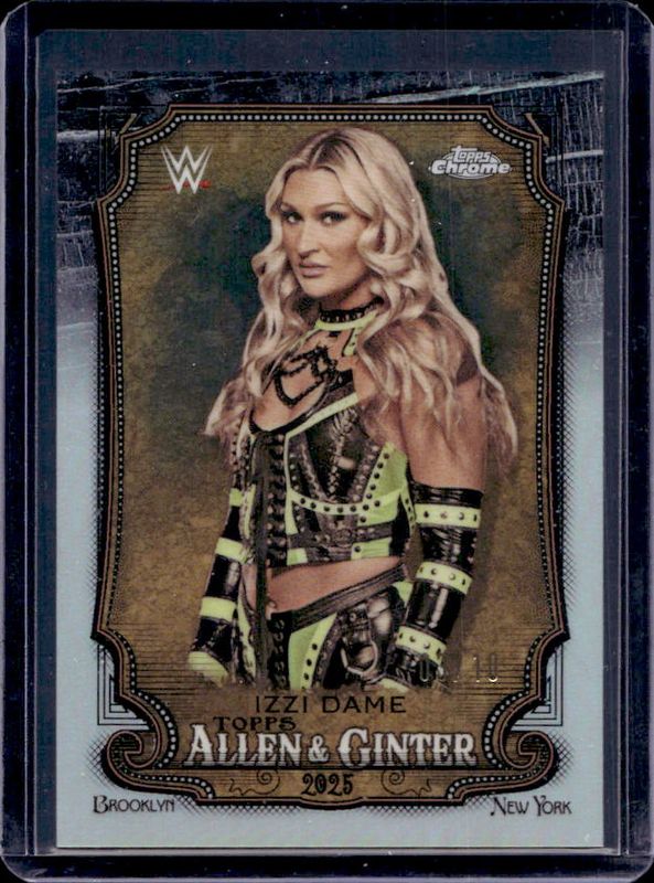 Izzi Dame 2025 Topps Chrome WWE #AG-IZD Allen & Ginter - Black ...