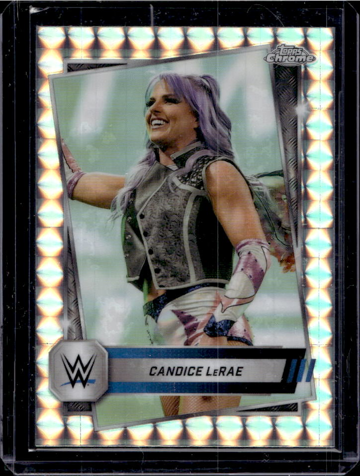 Candice LeRae 2025 Topps Chrome WWE #180 Geometric Refractor Price ...