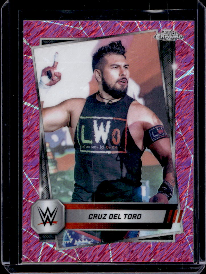 Cruz Del Toro 2025 Topps Chrome WWE #76 Pink Shimmer Refractor Price ...