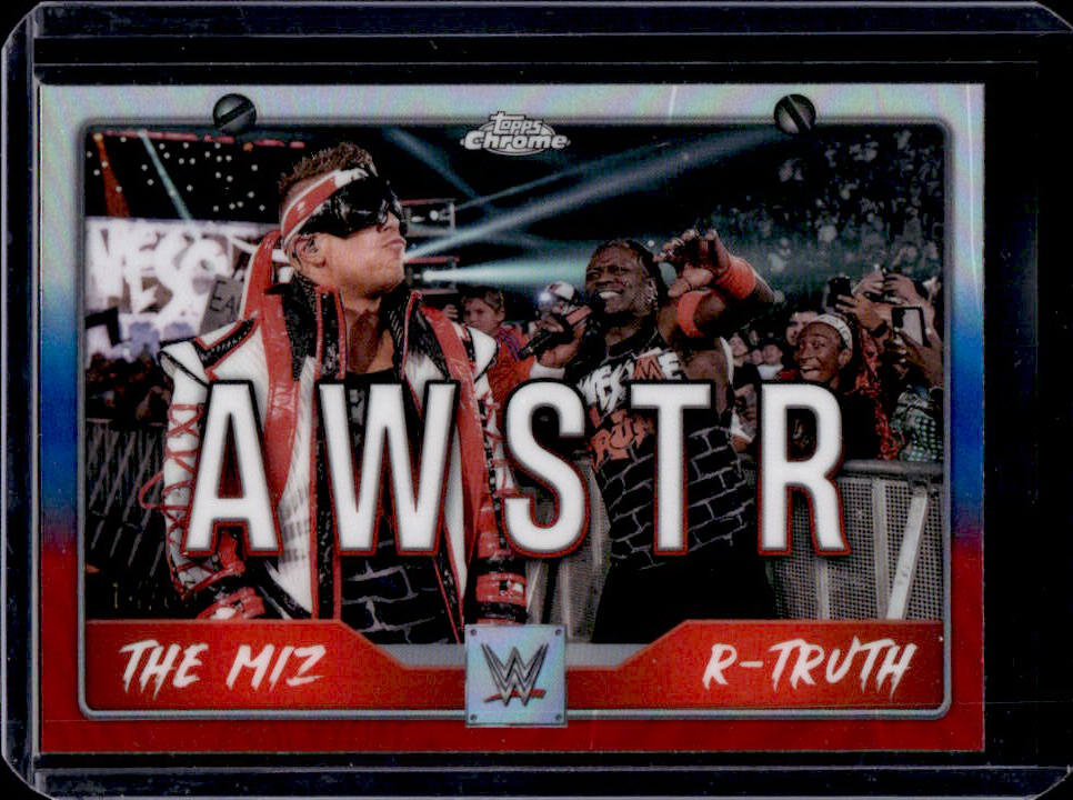 The Miz 2025 Topps Chrome WWE #TAG-AWT Tag Team - Red White & Blue Refractor /85 Price Guide ...