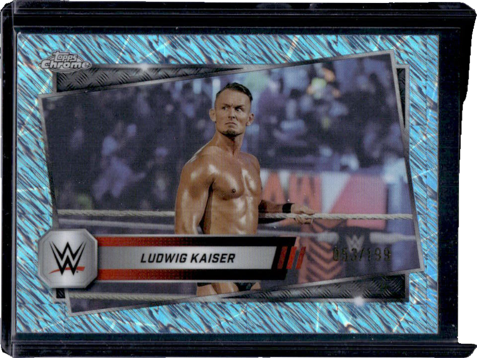 Ludwig Kaiser 2025 Topps Chrome WWE #129 Aqua Shimmer Refractor /199 ...