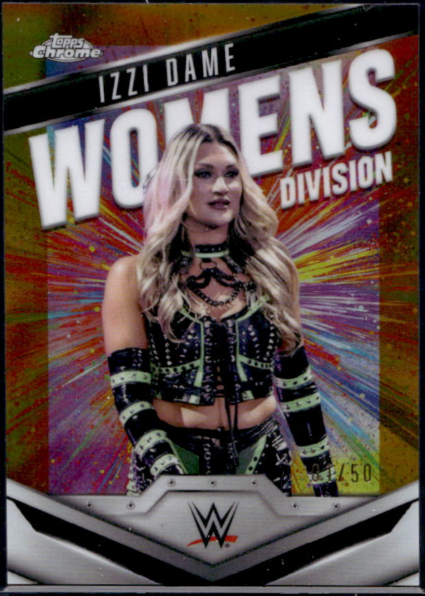 Izzi Dame 2025 Topps Chrome WWE #WD-IZZ Women's Division - Gold ...