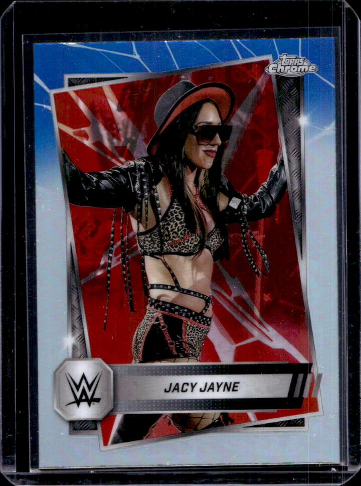 Jacy Jayne 2025 Topps Chrome WWE #50 Red & Blue Refractor Price Guide ...