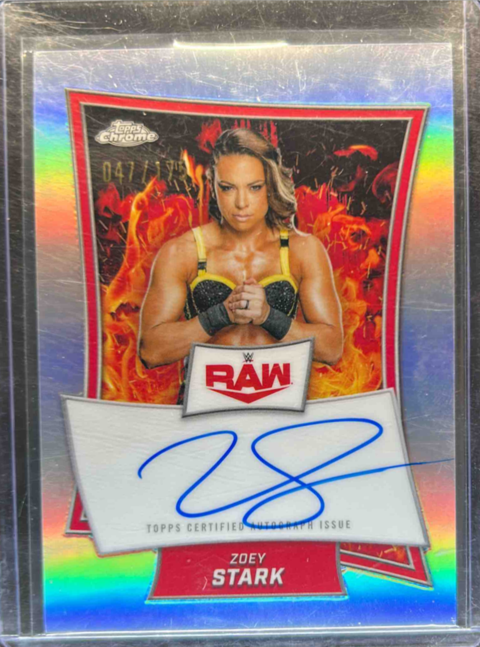 Zoey Stark 2025 Topps Chrome WWE #RBA-ZOE Red Brand Autographs ...