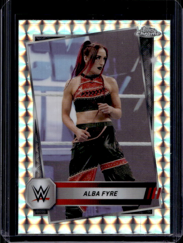 Alba Fyre 2025 Topps Chrome WWE #88 Geometric Refractor Price Guide ...