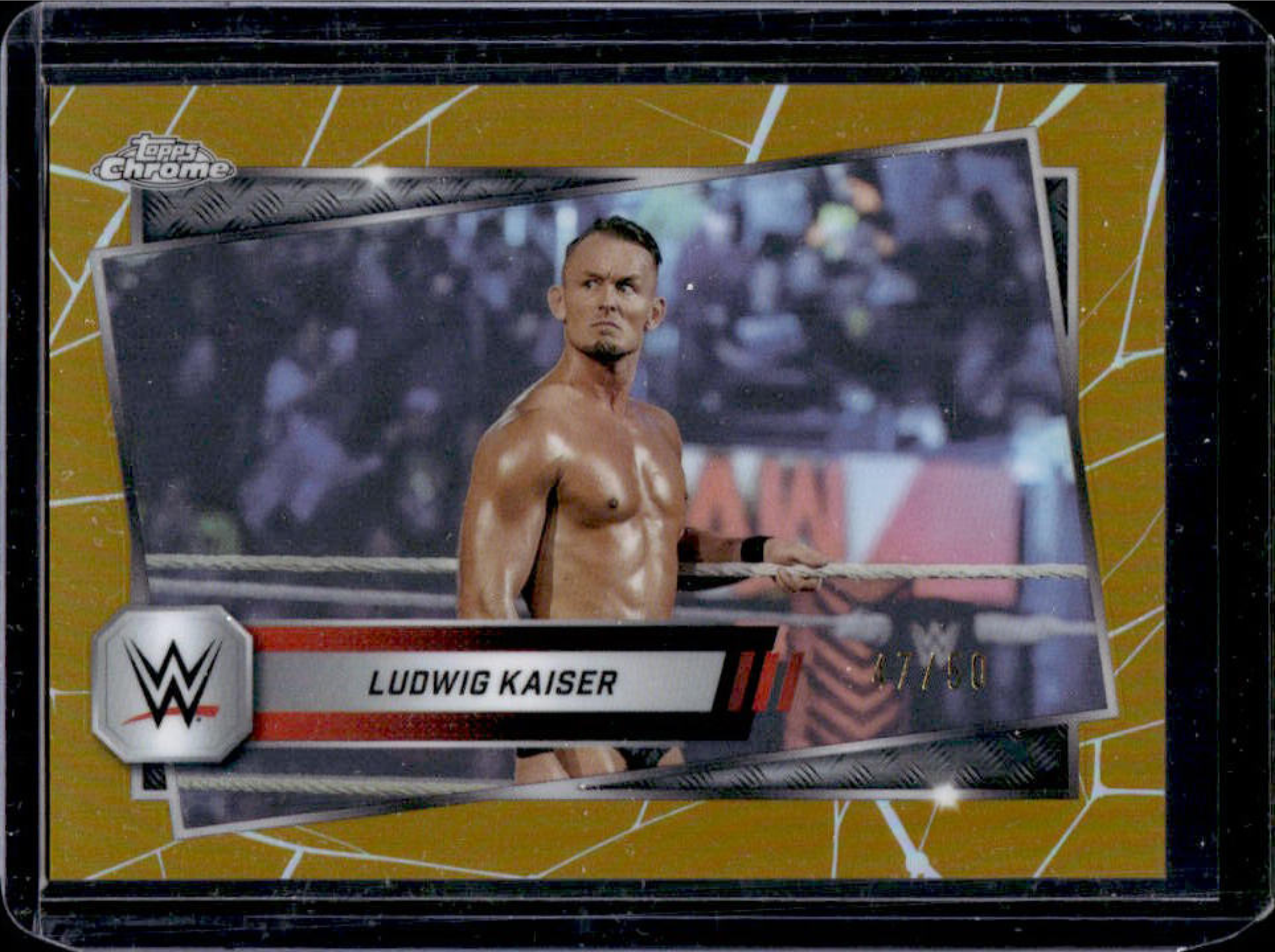 Ludwig Kaiser 2025 Topps Chrome WWE #129 Gold Refractor /50 Price Guide ...