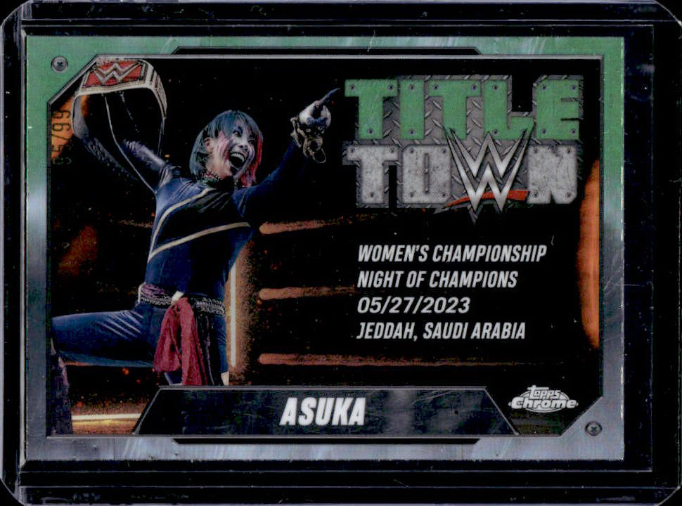 Asuka 2025 Topps Chrome WWE #TT-ASK Title Town - Neon Green Refractor ...