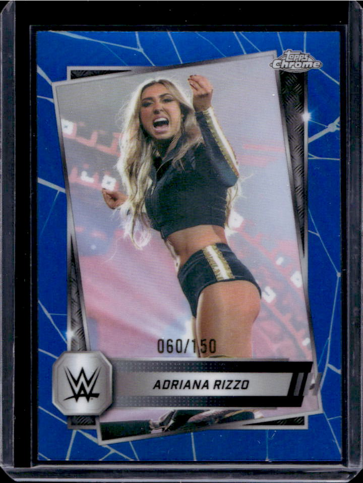 Adriana Rizzo 2025 Topps Chrome WWE #18 Blue Refractor /150 Price Guide ...