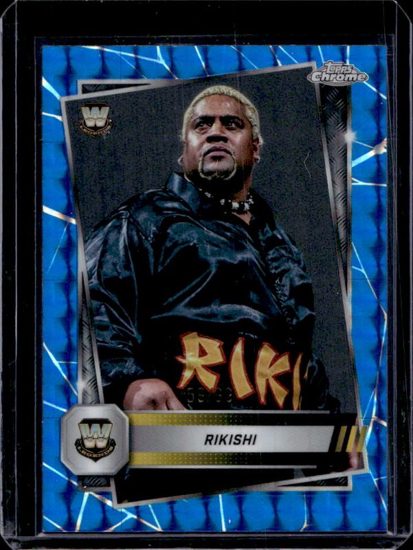 Rikishi 2025 Topps Chrome WWE #11 Blue Geometric Refractor /99 Price ...