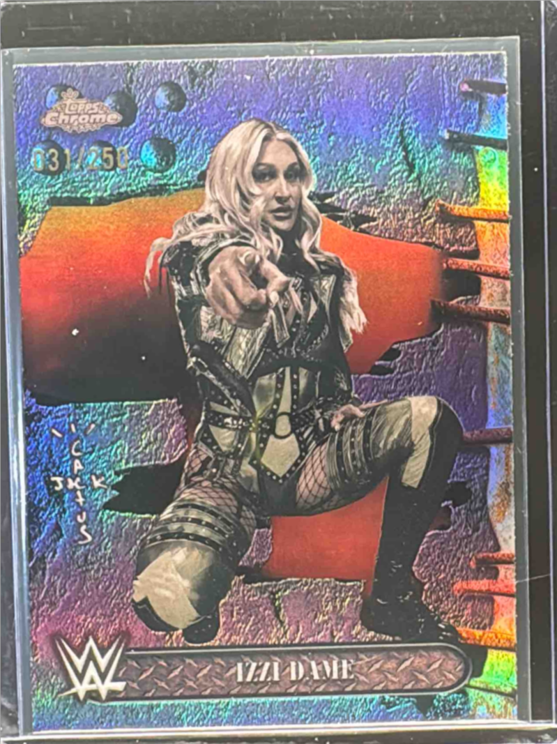 Izzi Dame 2025 Topps Chrome WWE x Cactus Jack #82 Purple Refractor /250 ...